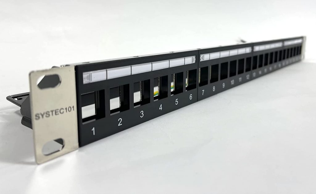 Cat8 24 Port Shielded Patch Panel-Modular Unloaded Patch Panel STP ...